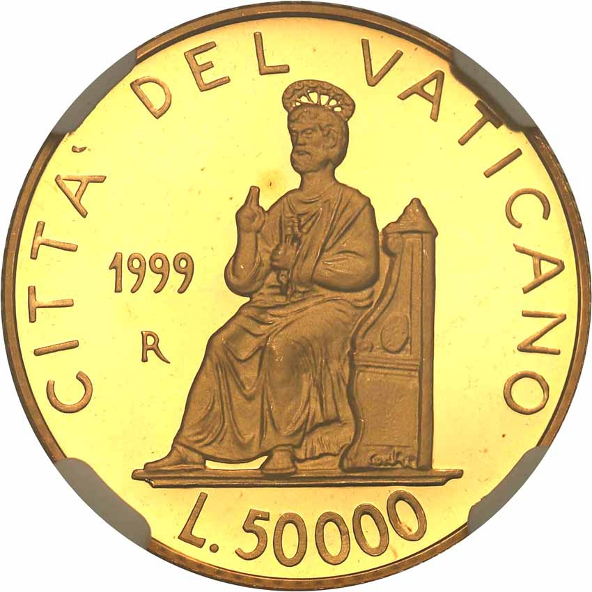 Watykan. 50.000 Lirów Jan Paweł II 1999 NGC PF69 ULTRA CAMEO (MAX ... Watykan. 50.000 Lirów Jan Paweł II 1999 NGC PF69 ULTRA CAMEO (MAX ...